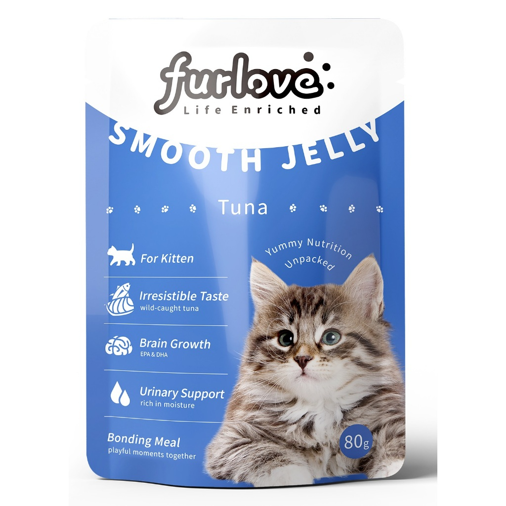 Furlove cat food wet food Cat Wet Pouch 80g Pouch Cat Food Makanan ...