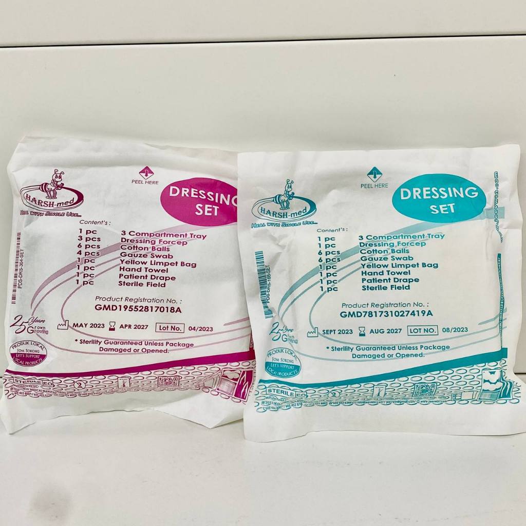 Dressing Sterilized Set with 1/3 forceps Wound Cleaning First Aid (Exp: Apr/2027) | Shopee Malaysia