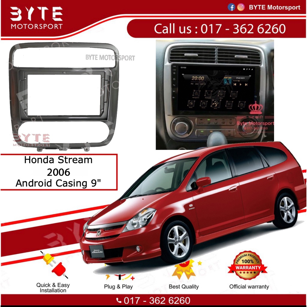 🇲🇾🔌Android Player Honda Stream RN5 2006 💯FOC Reverse Camera💯 🔌 | Shopee ...