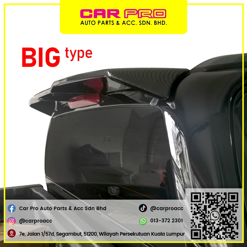 Isuzu DMAX D-MAX 2020 - 2023 Rear Roof Top Spoiler Carbon or Matte ...