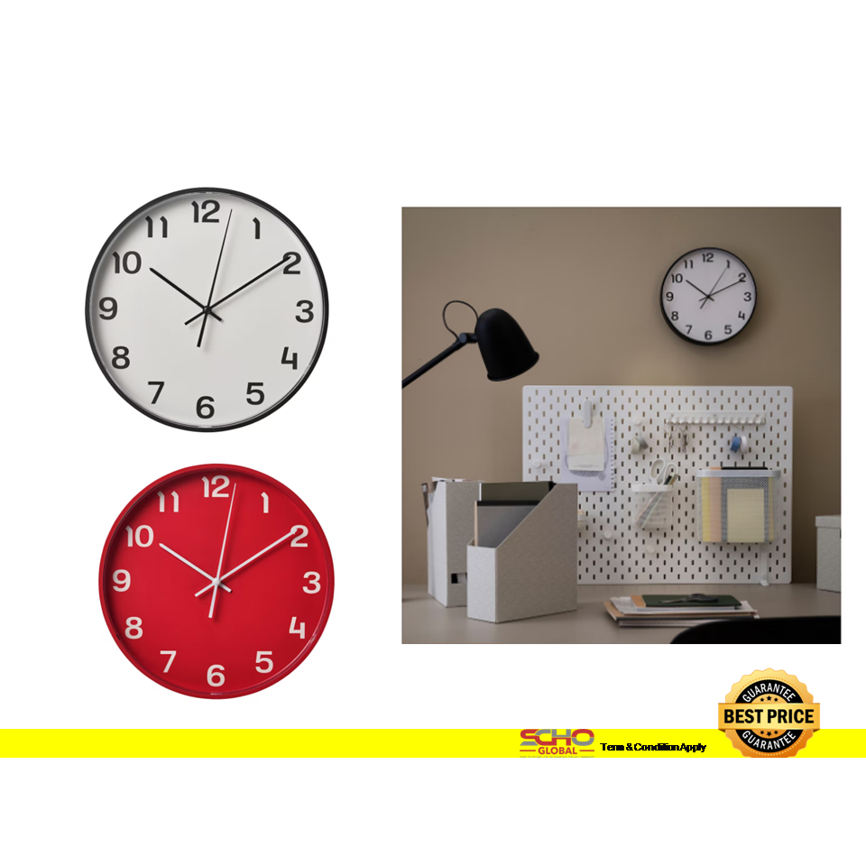 IKEA-PLUTTIS Wall clock, low-voltage, 28 cm | Shopee Malaysia