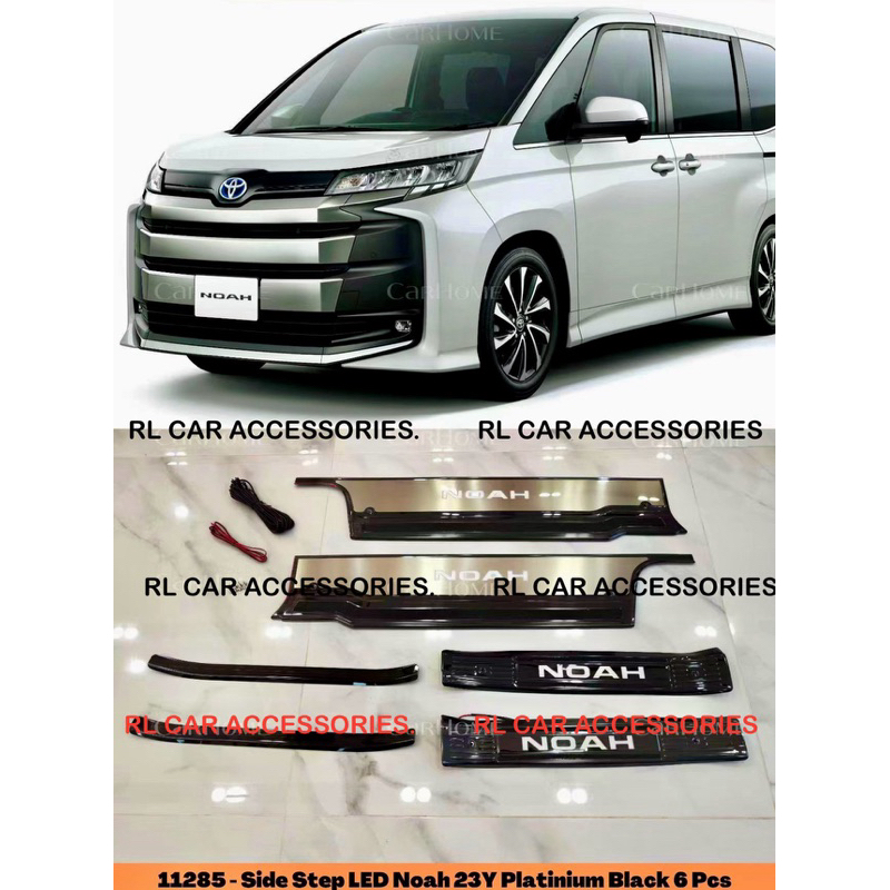 Toyota voxy noah 80 2015 - 2022 / 2023 - foot door side step lip garnish chrome cover bodykit ...
