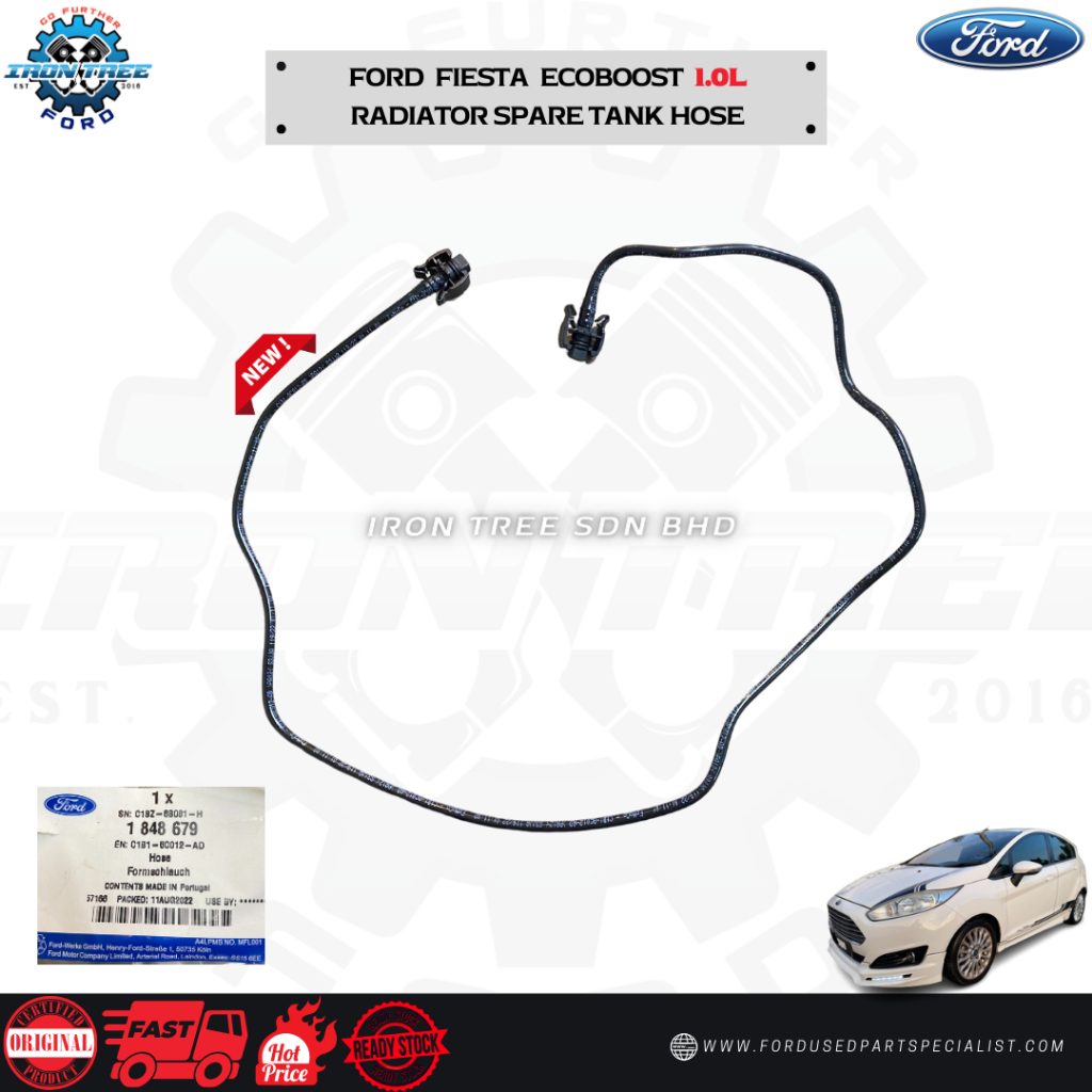 Genuine Ford Fiesta 1.0L Ecoboost Radiator Spare Tank Hose New >C1B1 ...
