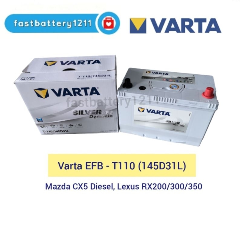 Varta EFB T110 (145D31L) istopfunction car battery - Mazda CX5 Diesel, Lexus RX200/300/350 ...