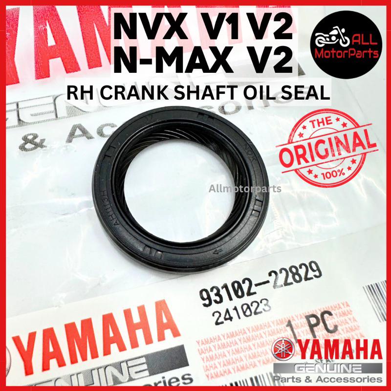 [100% ORI] NVX V1 V2 / N-MAX V1 V2 NMAX CVT CRANK SHAFT [ RH ] OIL SEAL 93102-22829 ORIGINAL ...