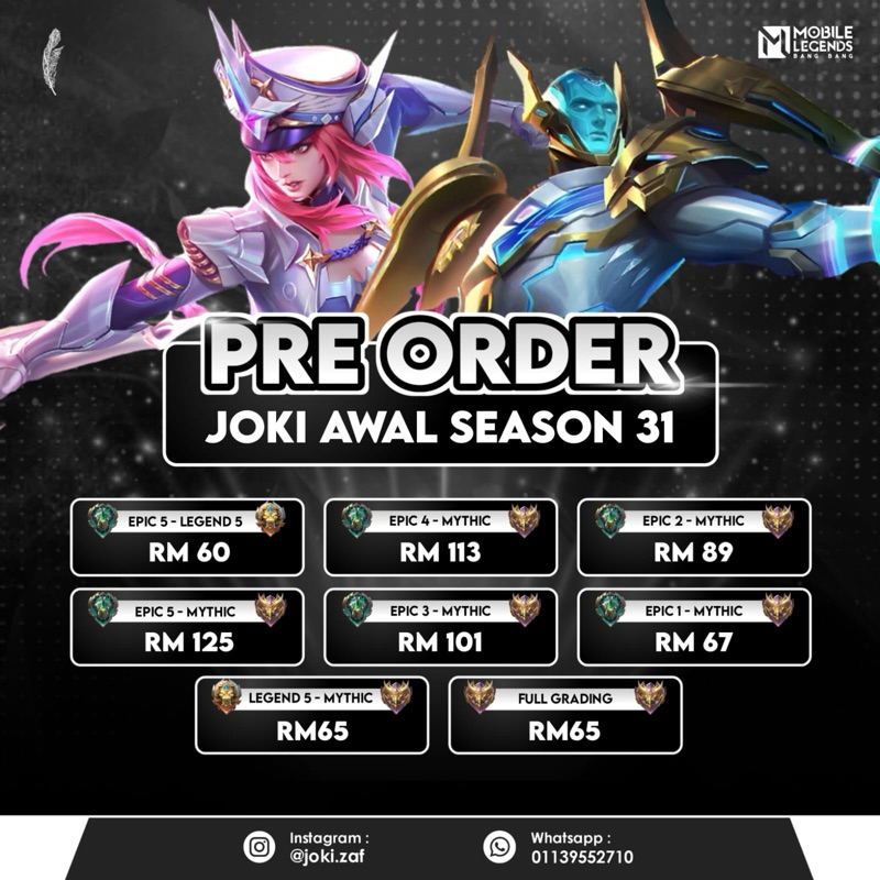 JOKI & BOOSTING MLBB CHEAP / RANK / CLASSIC / UP WINRATE CLASSIC & RANK ...