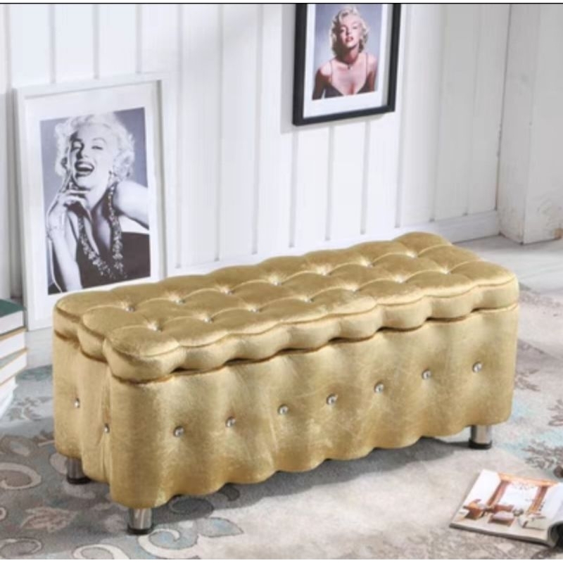 PRE ORDER Bench Stool Sofa Box Storage Box Sofa Mewah Ottoman Sofa ...