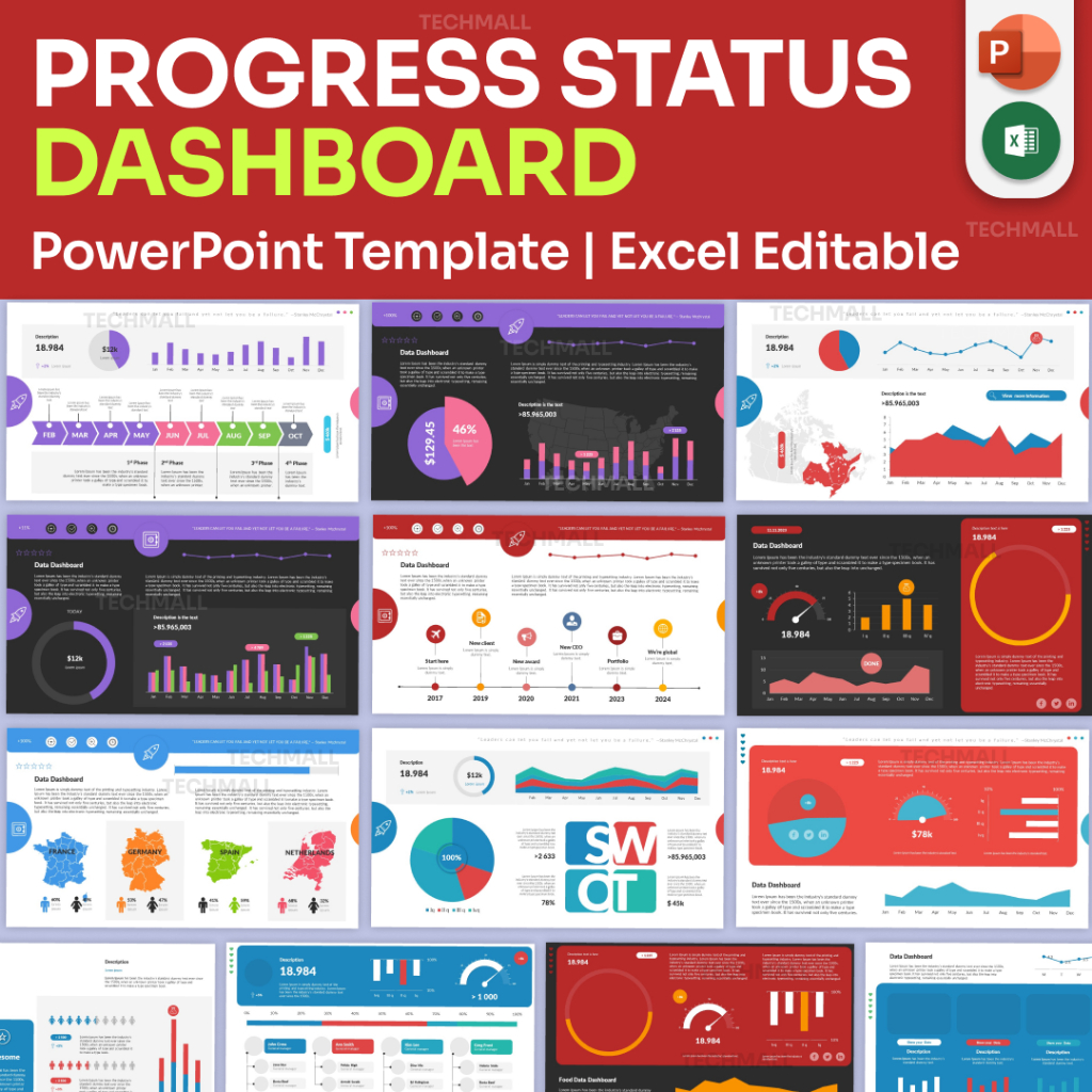 Progress Interactive Dashboards Dynamic Powerpoint Versatile Template ...