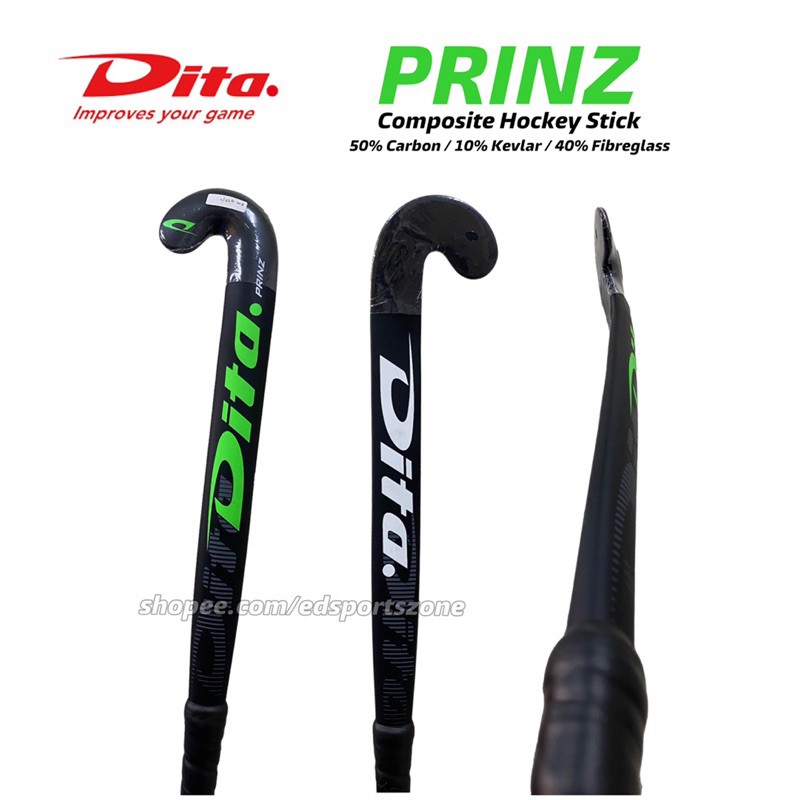 Dita Prinz Low Bow Hockey Stick 50% Carbon Composite Stick Kayu Hoki ...