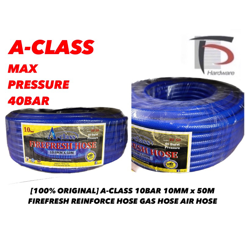 [100% ORIGINAL] A-CLASS 10BAR 10MM x 50M FIREFRESH REINFORCE HOSE GAS ...