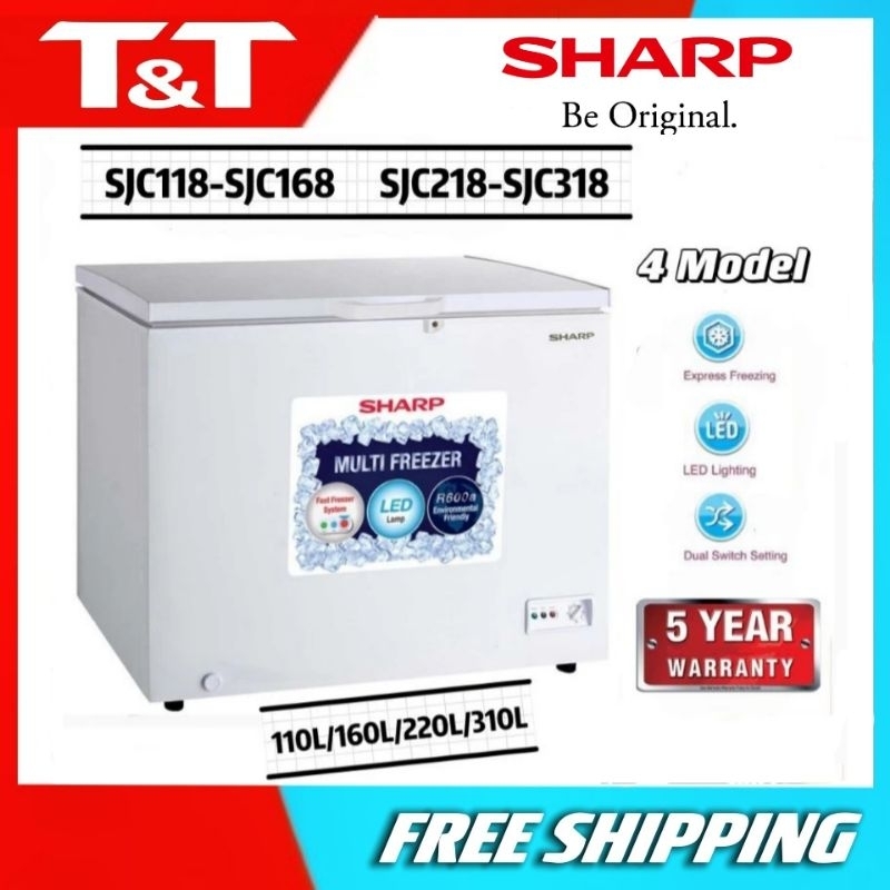 Sharp Chest Freezer 110L 160L 220L 310L 510L Peti Ais | Shopee Malaysia