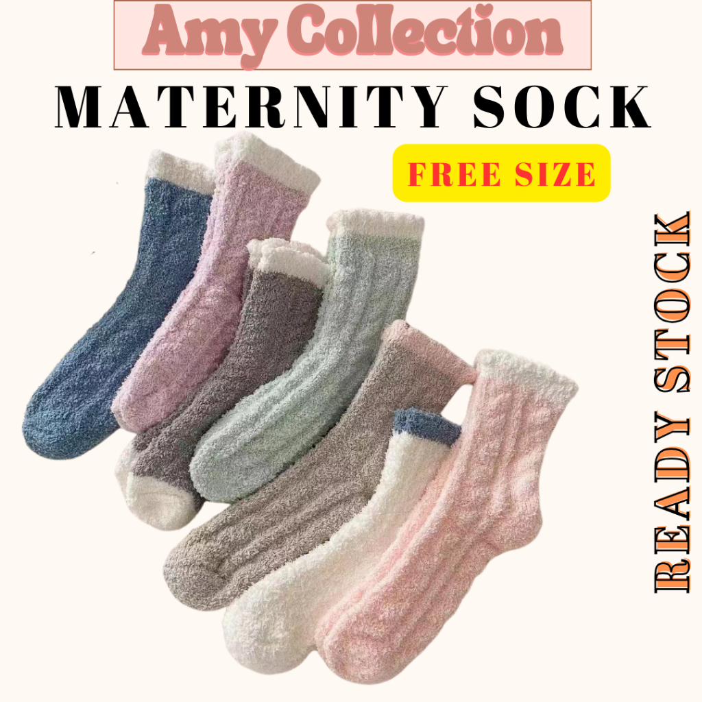 Maternity Stocking Fluffy Confinement Socks Sleeping Socks Winter Sock ...