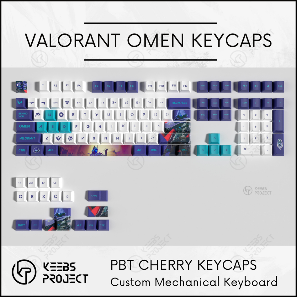 [Ready Stock] Valorant Keycaps Jett Sage Omen Killjoy Reyna Viper Raze ...