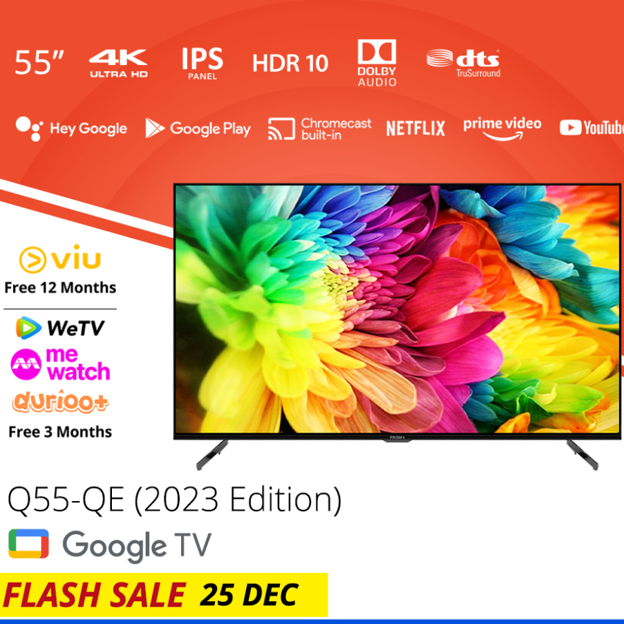 PRISM+ Q55-QE Quantum Edition 4K Google TV 55 inch Quantum Colors ...