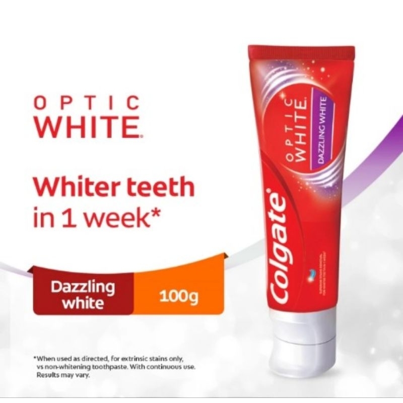 Colgate Optic White Sparkling Dazzling Volcanic Exfoliating Mint Plus ...