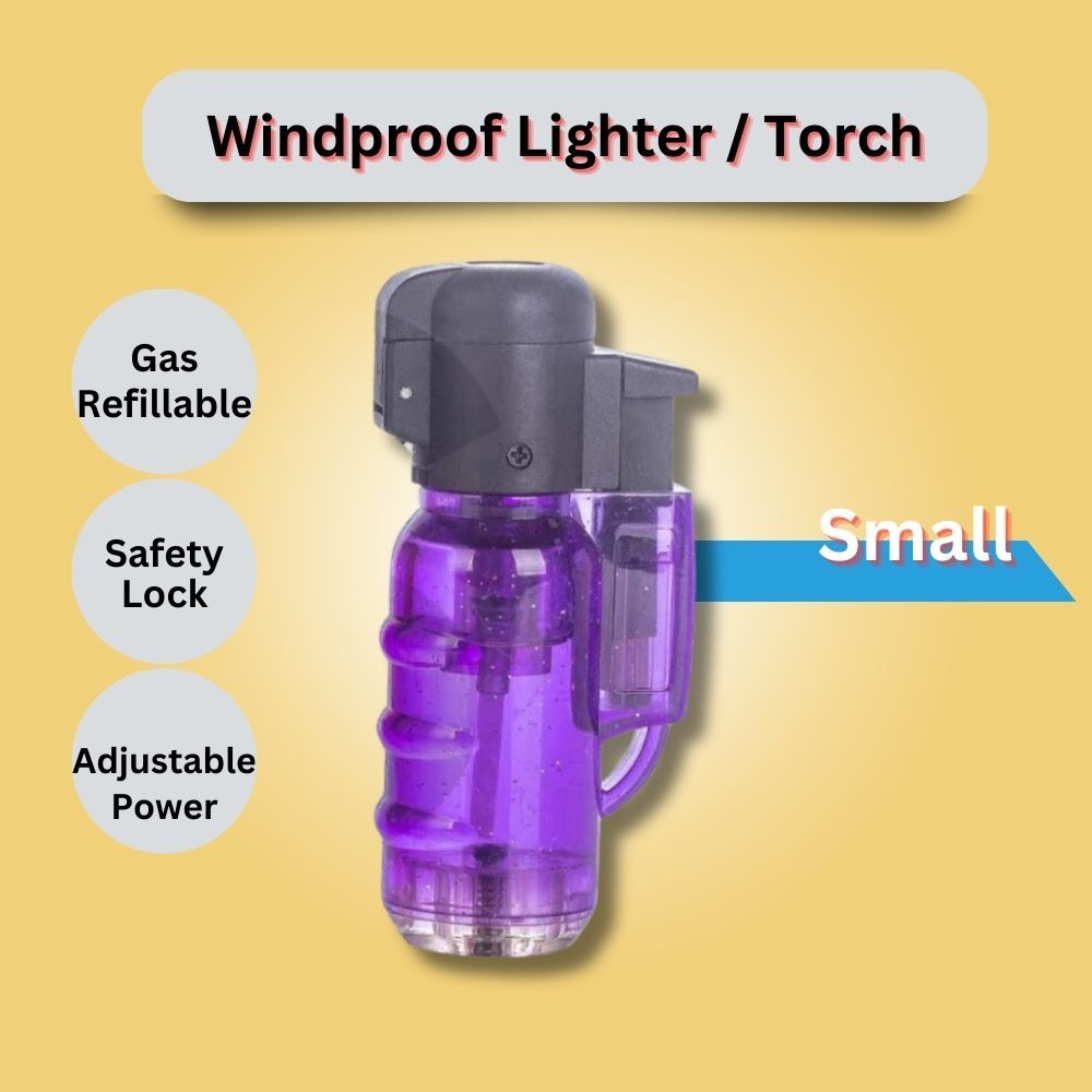 VANCE Lighter Jet Flame Torch Windproof Turbo Fire Refillable Big Size ...