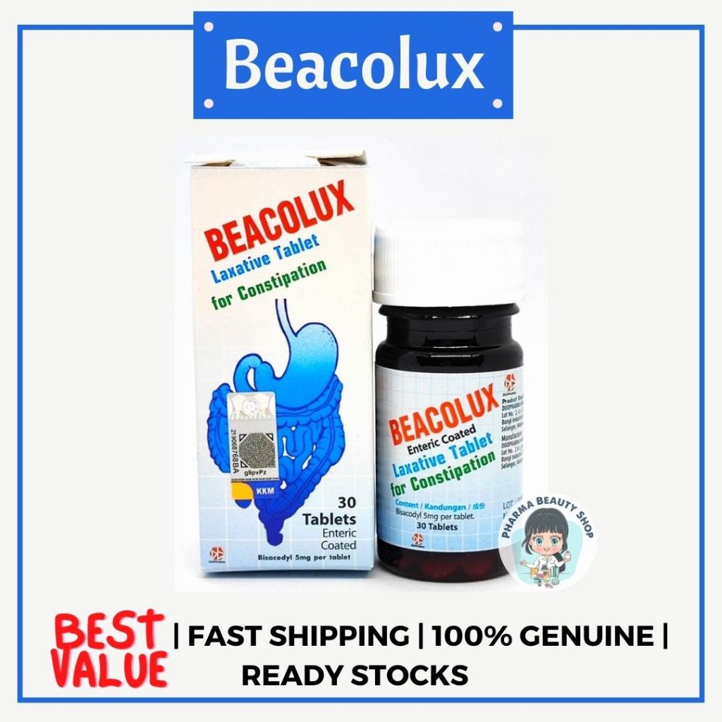 Beacolux Laxative Tablet 30 tablets (For Constipation/ Masalah Sembelit ...