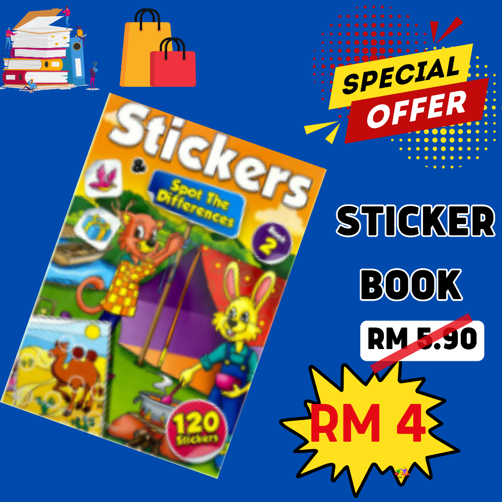 Stickers & Spot The Differences | 120 Sticker For Kids | Fun Learning ...
