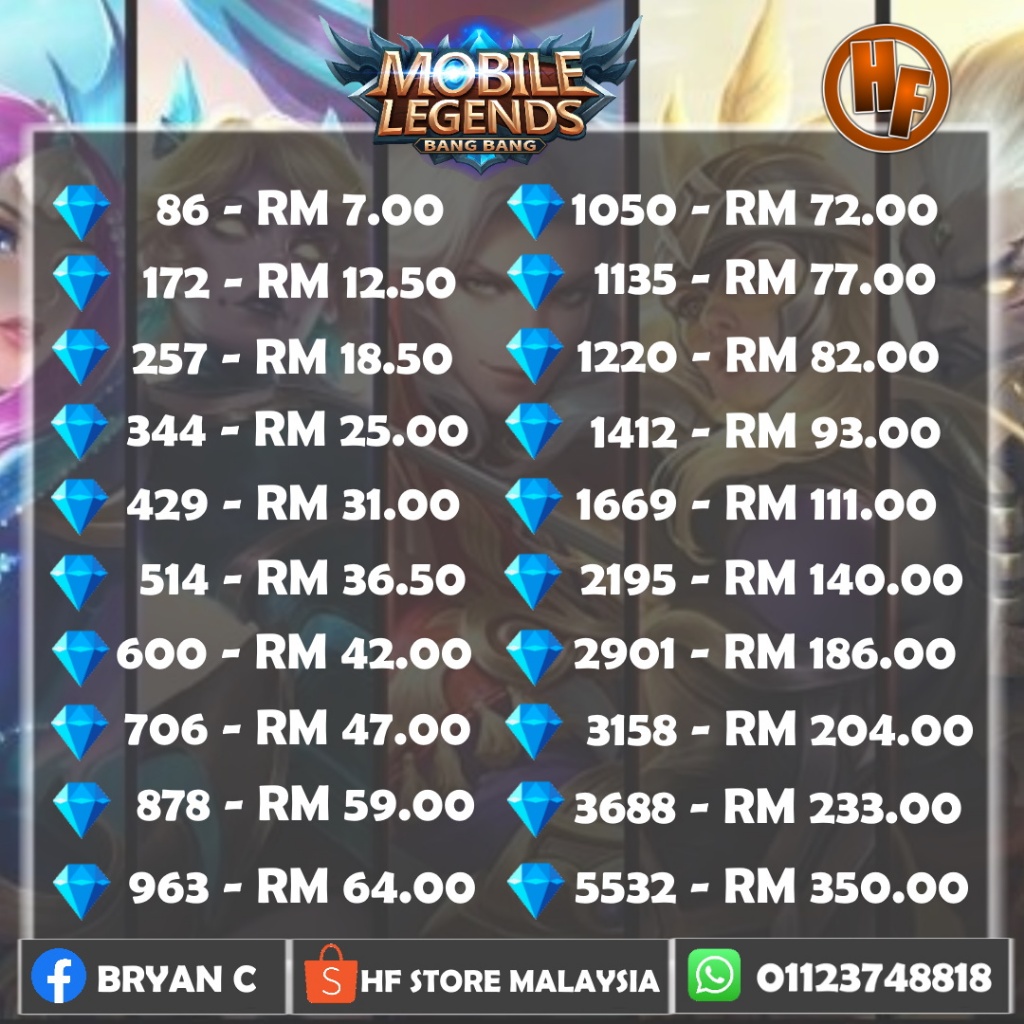 JOKI MLBB/ BOOSTING/MLBB INSTANT REFILL ! | Shopee Malaysia