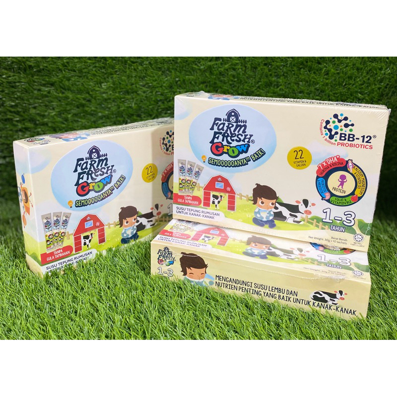 🔥HOT ITEM [1-3 TAHUN 30g x 10 SACHET]🔥 FARM FRESH GROW POWDER | Shopee ...