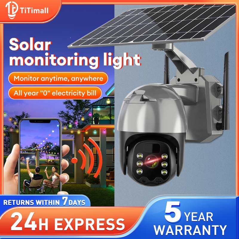 360 Degree 1080P Fhd Wifi Solar Camera Outdoor CCTV Solar Security Cam ...