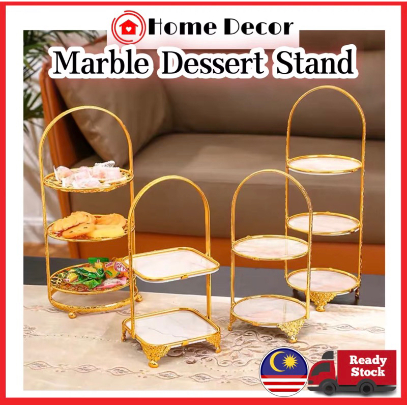 HomeDecorMY Multi-Layer 3 Tier 2 Tier Dessert Tray 3 Layer Food Tray ...