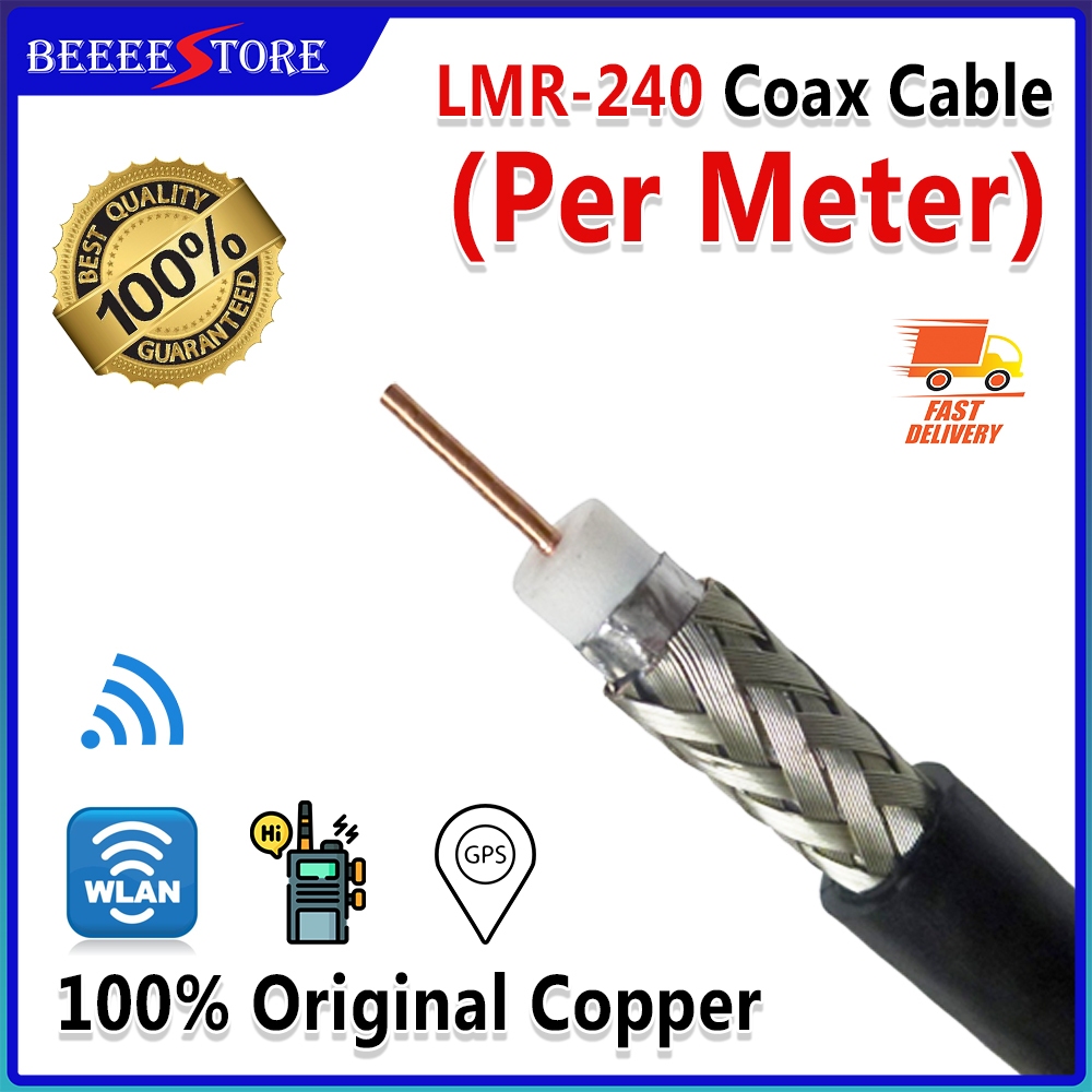 1 METER - ( LMR240 ) LOW LOSS LMR-240 Coaxial Cable FOR REPEATER ...