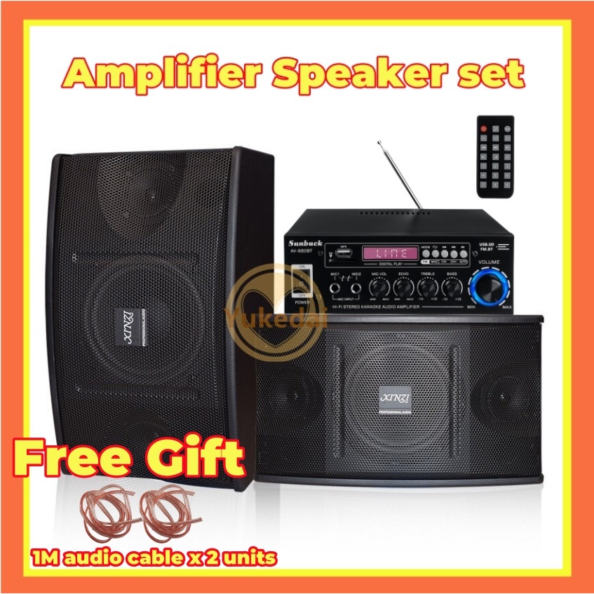 Home amplifier speaker set 160w 6.5inch speaker 2 units，2000W Singing ...