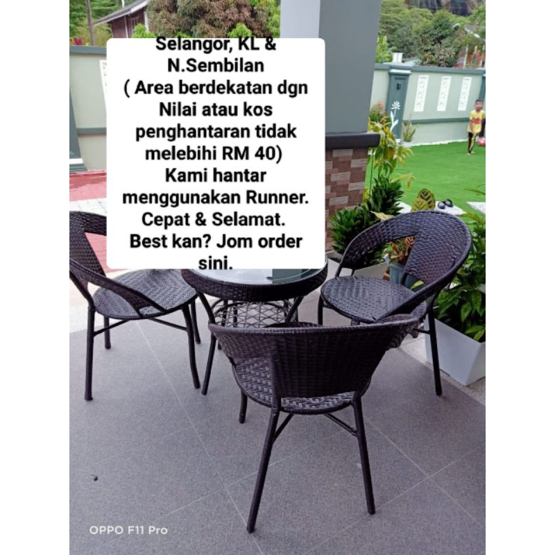 GARDEN SET/KERUSI MEJA KOPI LAMAN SANTAI 5IN1 ROUND TABLE | Shopee Malaysia