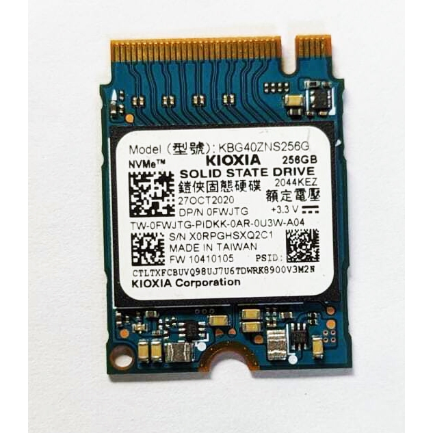 GENUINE Dell KIOXIA 256GB PCIe NVMe M.2 2230 Gen 3 x 4 30mm SSD Solid ...