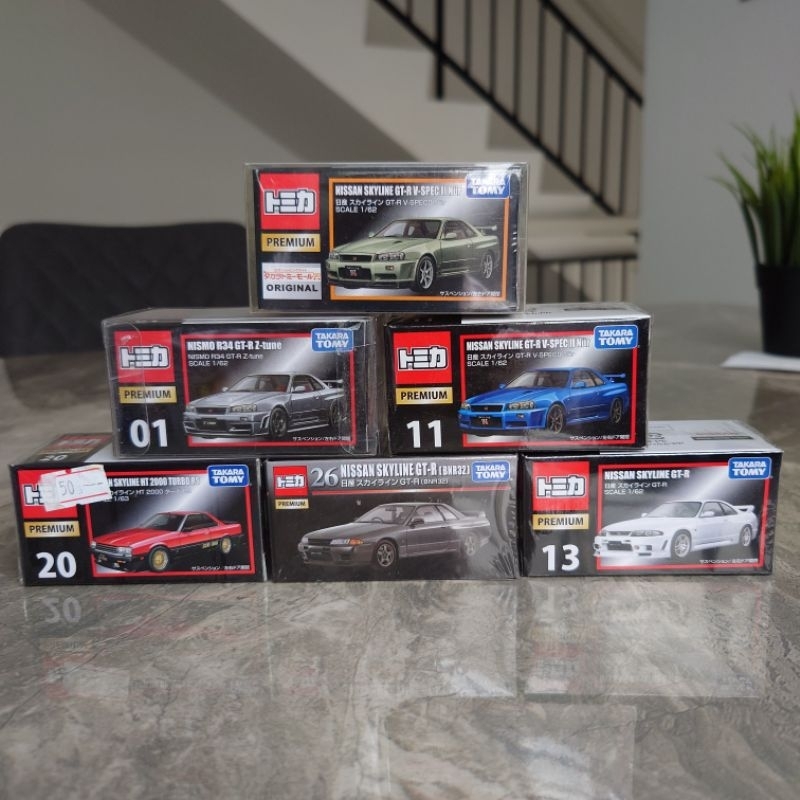 TOMICA PREMIUM Nissan Skyline GT-R R32 R33 R34 GTR HT Turbo RS R30 Z ...