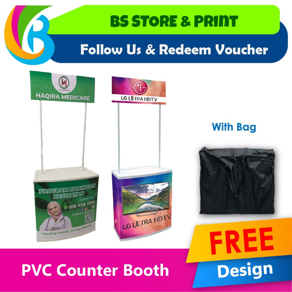 PVC COUNTER BOOTH / PROMOTIONAL COUNTER (included Printing Booth and ...