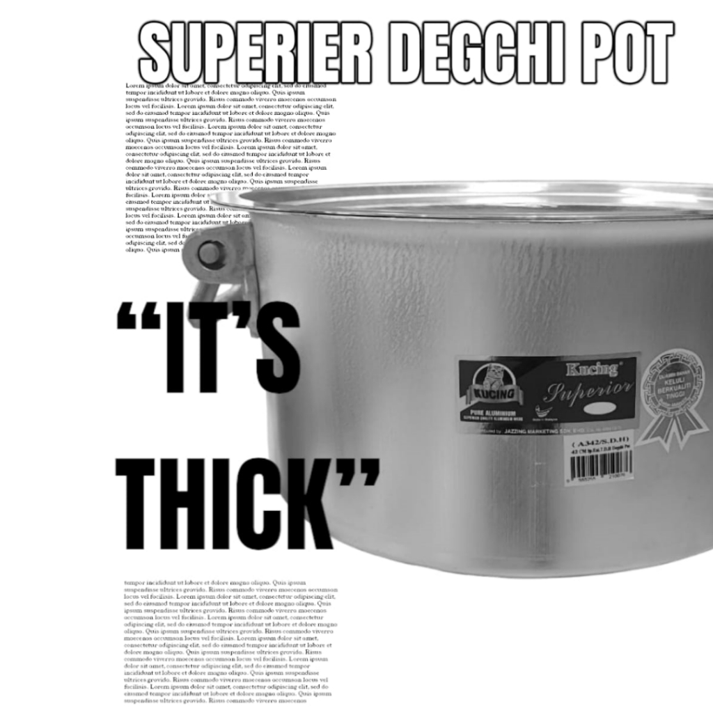 Periuk Kenduri 2 Pemegang Tebal 42/44/46/48cm Superior Thick Degchi Pot ...