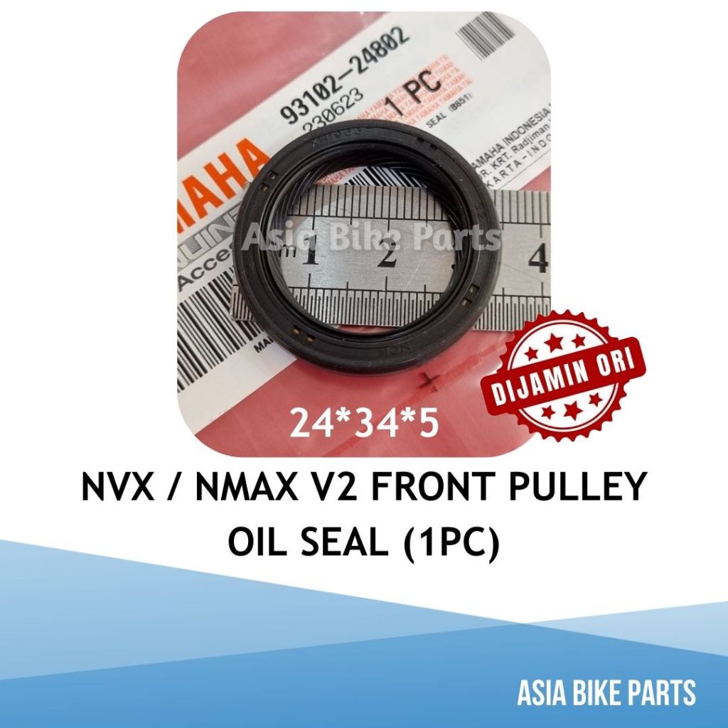 Yamaha Original NVX V1 V2 / NMAX V2 Left Crankshaft Front Pulley Oil Seal Kiri - 93102-24802 ...