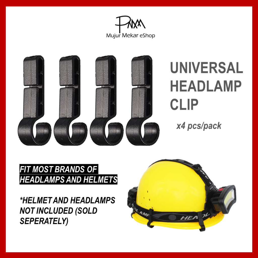 UNIVERSAL HEADLAMP HELMET CLIP (4-PCS/PACK) | Shopee Malaysia