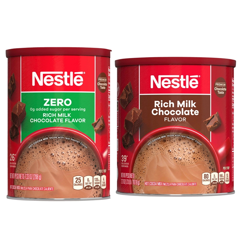 🇺🇸 Canister NESTLE Hot Cocoa Mix (Rich Milk Chocolate • ZERO Rich Milk ...