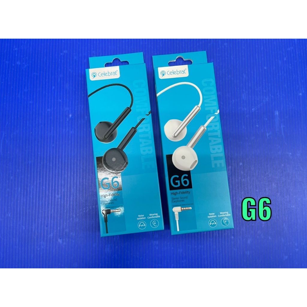 ORIGINALY Celebrate G6 Handsfree ( WHITE) | Shopee Malaysia