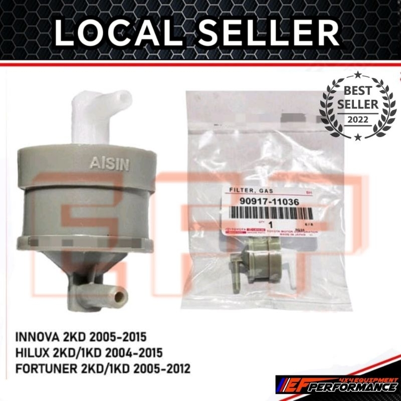 TOYOTA 90917-11036 GAS FILTER HILUX KUN25 FORTUNER KUN50 INNOVA TGN40 ...