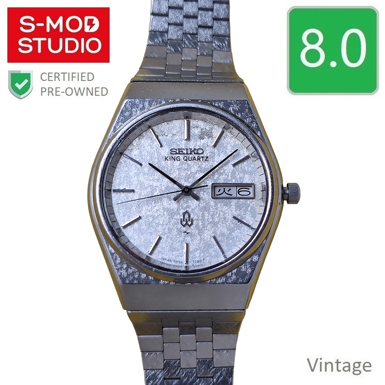 Seiko Japan King Quartz 35mm Diamond Dust Snowflake Unisex 5856 7010 ...