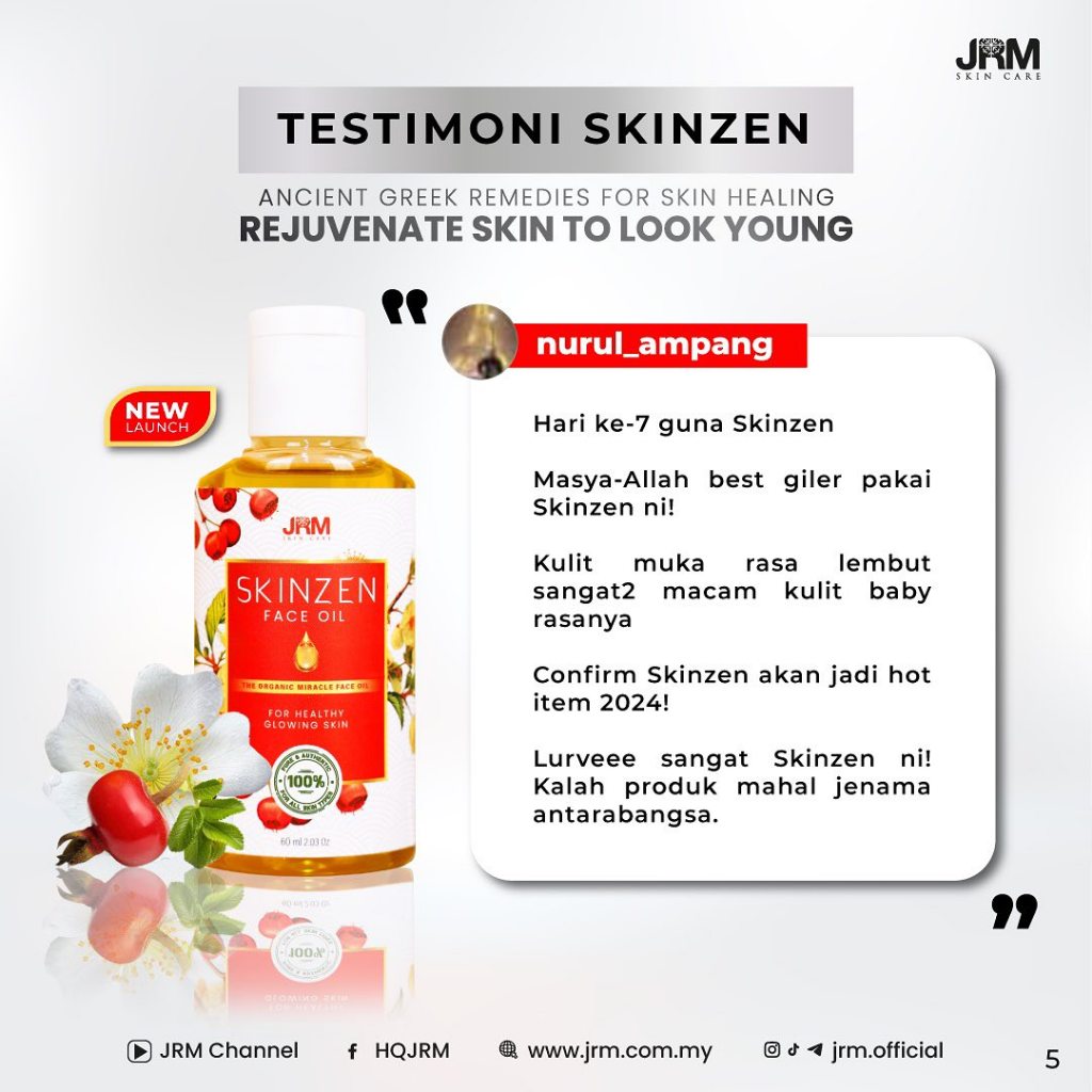 JRM SKINZEN FACE OIL 60ML 💯% ORIGINAL | Shopee Malaysia