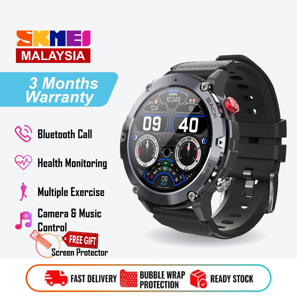 SKMEI Smart Watch IP68 Deep Waterproof Full-circle Touch Screen Sport ...
