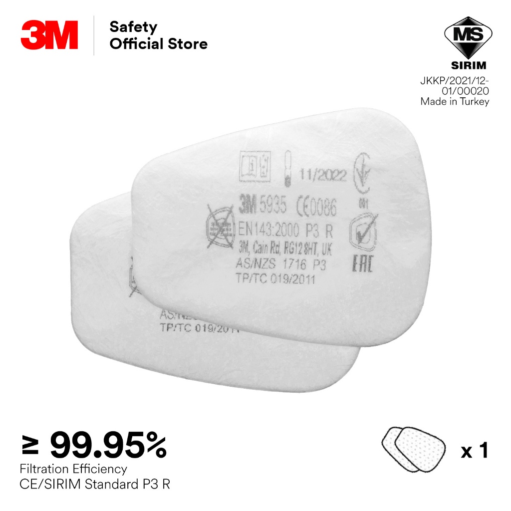 3M™ 5925 P2 R & 5935 P3 R Particulate Filter/SIRIM Approved/Replacement ...