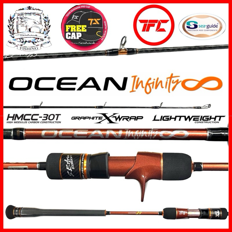 Team Seahawk Ocean Infinity ♾️ Overhead & Spinning Jigging Rod Slow ...