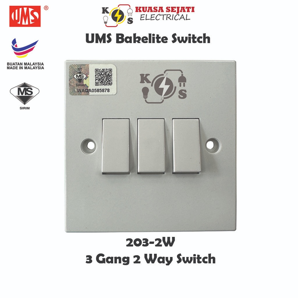 UMS 2913A Switch Socket 13A & 15A And 20A Water Heater Switch / 1G 1W ...