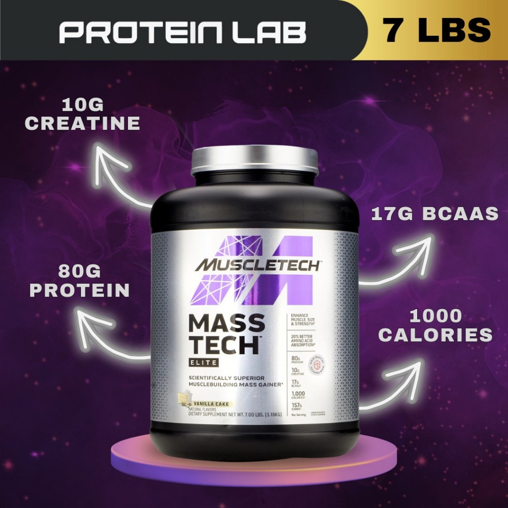 Muscletech MassTech Elite Musclebuilding Mass Gainer (7LBS) | Shopee ...