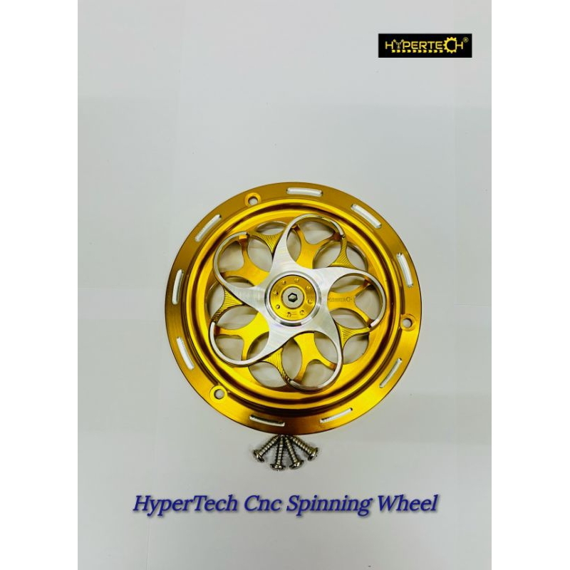 HyperTech Cnc Spinning Wheel Universal Spinner Fan Black Grey Gold ...