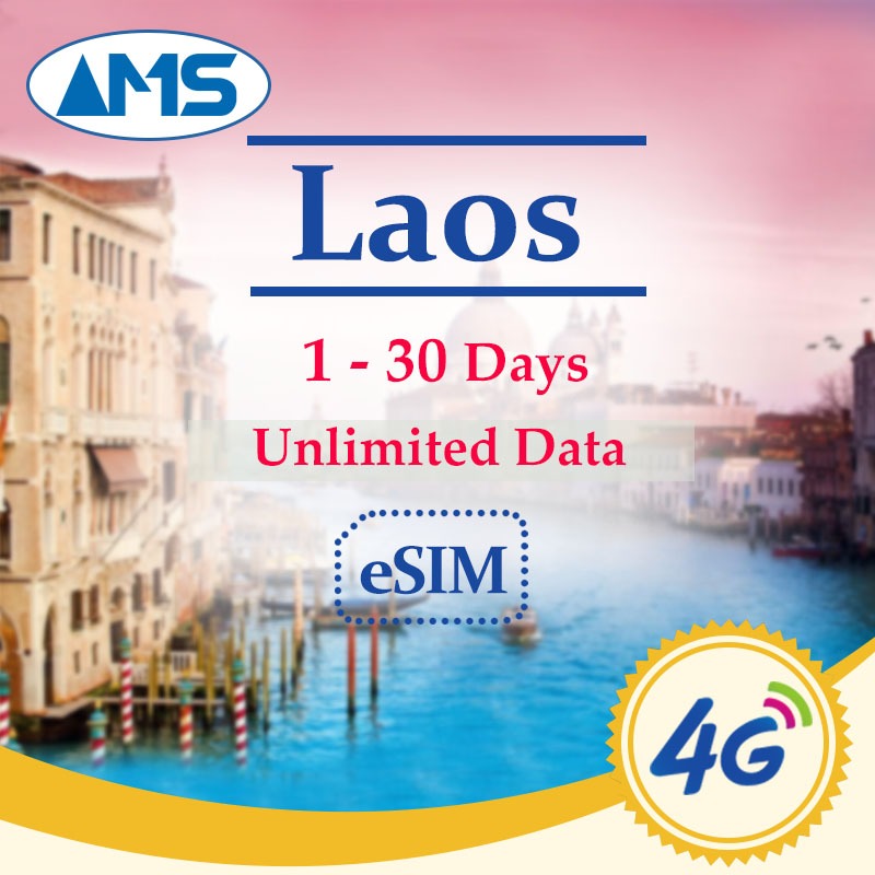 Laos esim 1-30 Days Unlimited Data Laos SIM Card Star Telecom 4G High ...