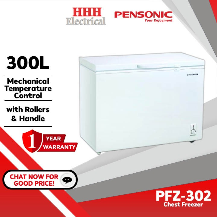 Pensonic PFZ302 Chest Freezer Peti Sejuk Beku 300L PFZ-302 with Handle ...