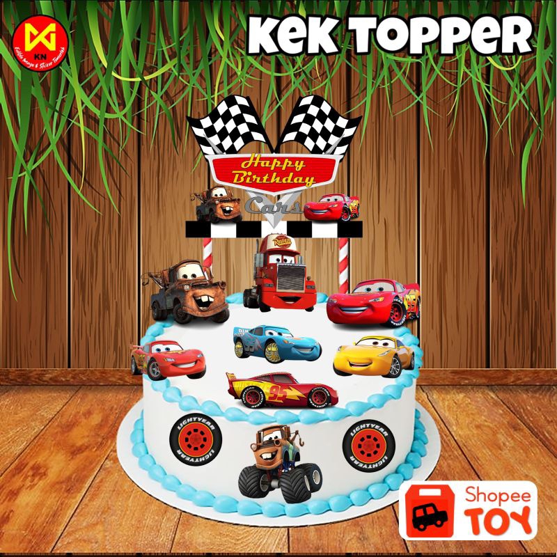 Kek Topper Cars McQueen | Shopee Malaysia