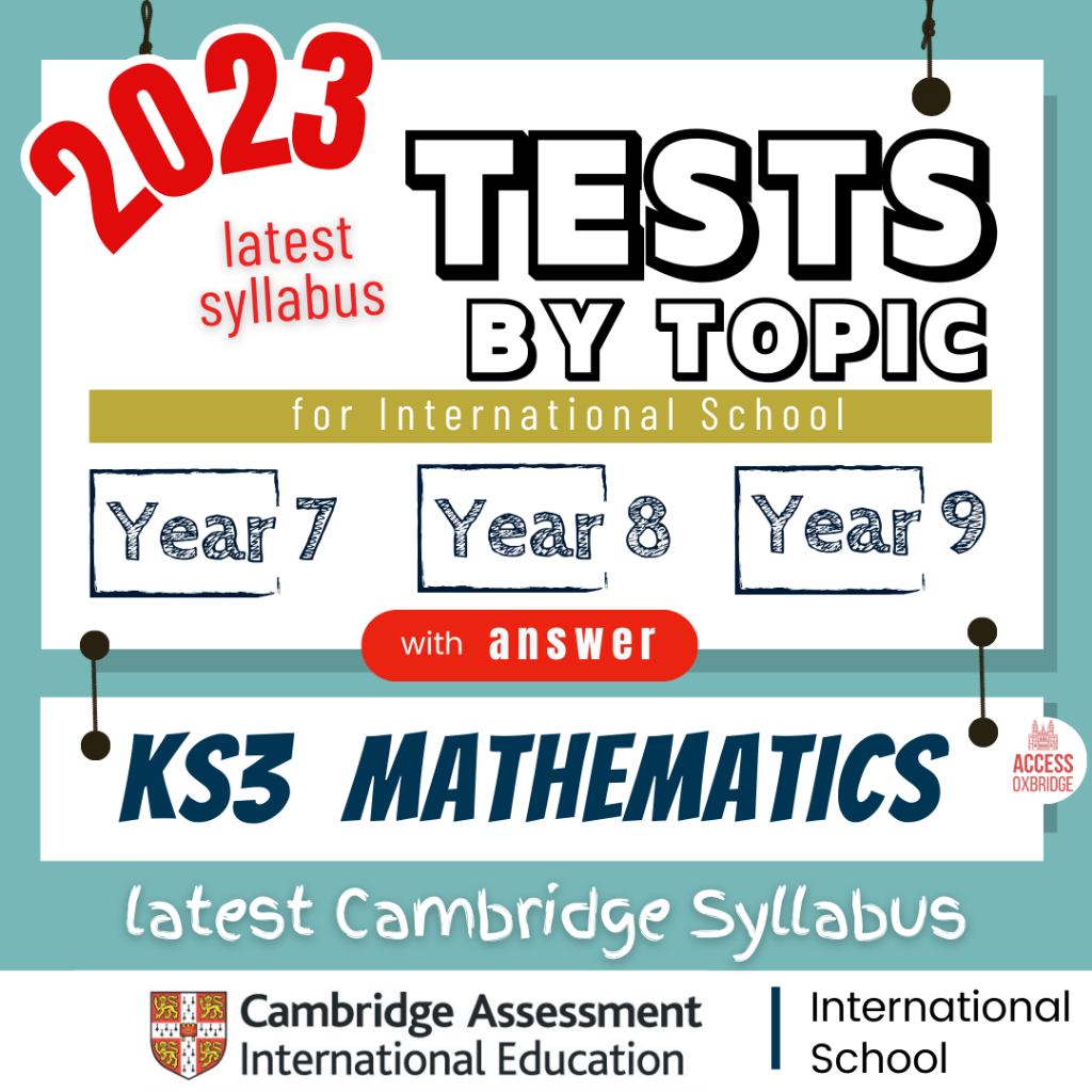 K21 Latest Syllabus New Cambridge Secondary Mathematics Tests + Answer ...